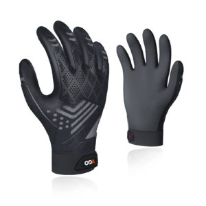 vgo... ngg x1 seamless utility gloves,safety work gloves,knuckle impacted mechanic gloves(size l,black,tp1105)