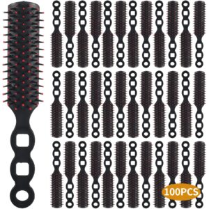 anjetan 100 packs hair brushes, anti entangling hair brushes anti static massage combs, disposable plastic hair combs for curly wet dry hair for homeless, shelter, hotel, nursing home