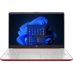 2022 hp flagship laptop, intel dual-core processor up to 2.65ghz, 15-inch, 4gb ddr4, 500gb storage, super-fast wifi, windows 11, dale red (renewed)