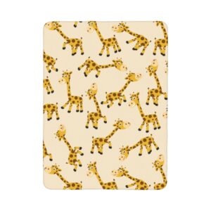 ykklima baby changing pad, cute cartoon giraffe animal change mat for diaper change waterproof cotton portable reusable washable for home & travel (20 x 28 inches)