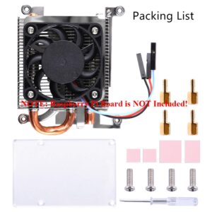 GeeekPi Fan for Raspberry Pi 4, Ultra Thin ICE Tower Cooler for Raspberry Pi, PWM Cooling Fan with Aluminum Heatsink for Raspberry Pi 4 Model B Only