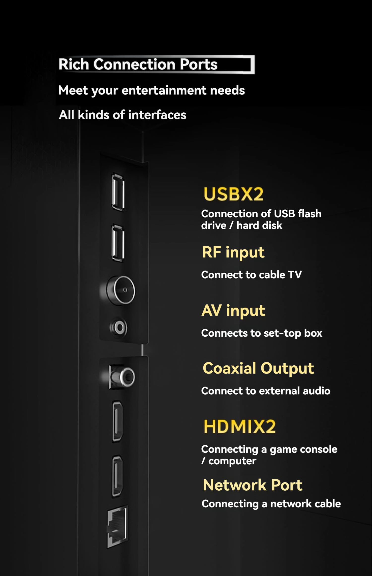 GTUOXIES 108 Inch Smart UHD 4K TV, 3840x2160 Displays; TS108TD, Full Array LED Backlight, Incredible Depth, Richness and Detail