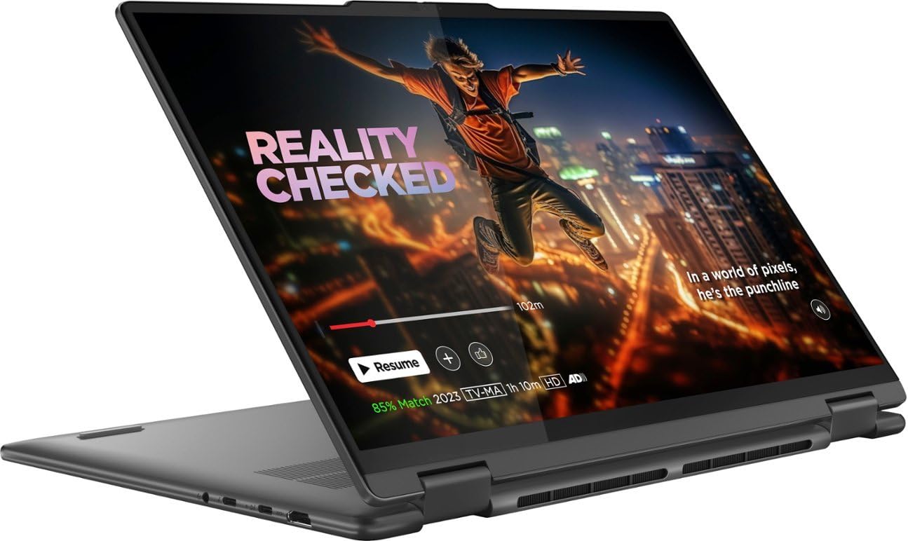 Lenovo 2024 Yoga 7 2-in-1 16” WUXGA IPS Touch Laptop 12-Core Intel Core Ultra 7 155U 16GB LPDDR5 512GB SSD Thunderbolt 4 USB-C w/DP WiFi AX BT Webcam HDMI2.1 Backlit KB Fingerprint Windows 10 Pro