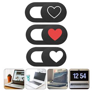 SOLUSTRE Laptops Lap Desk Lap Desk Laptop Computer 3PCS Web Camera Camera Cover Slide Blocker Webcam Cover Slide Camera Cover for Computer Cover Heart Pattern Laptop Computer Laptop Computer Lap Desk