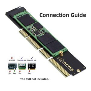 NFHK NGFF M.2 M-Key NVME AHCI SSD to PCI-E 3.0 16X 8X 4X Power Adapter Low Profile Height 3cm for 110mm 80mm SSD 1U Server