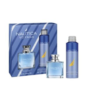 nautica voyage 2 piece gift set for men - 1.6oz eau de toilette spray + 6.0 oz deodorizing body spray