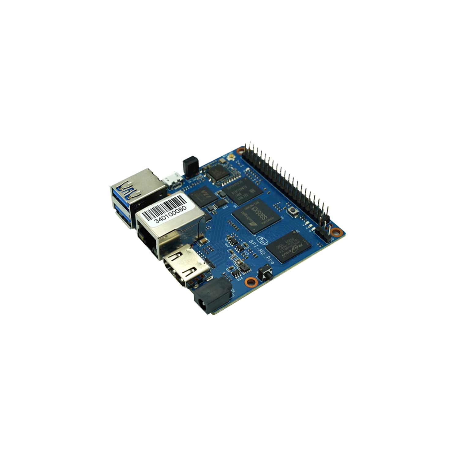 WayPonDEV Banana Pi BPI-M2 Pro Amlogic S905X3 Soc Quad Core Single Borad Computer onboard RT8821CU Wi-Fi & BT with 2GB LPDDR4 and 16GB eMMC Storage Support Android and Linux