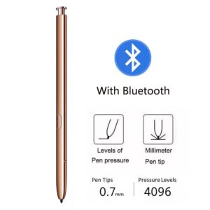 Replacement (WithBluetooth) for Samsung Galaxy Note 20 Note 20 Ultra 5G All Versions Stylus Touch S Pen +Tips/Nibs (Bronze)