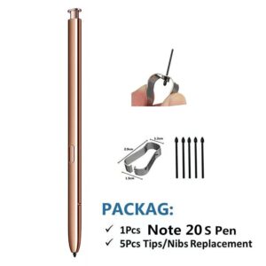 Replacement (WithBluetooth) for Samsung Galaxy Note 20 Note 20 Ultra 5G All Versions Stylus Touch S Pen +Tips/Nibs (Bronze)