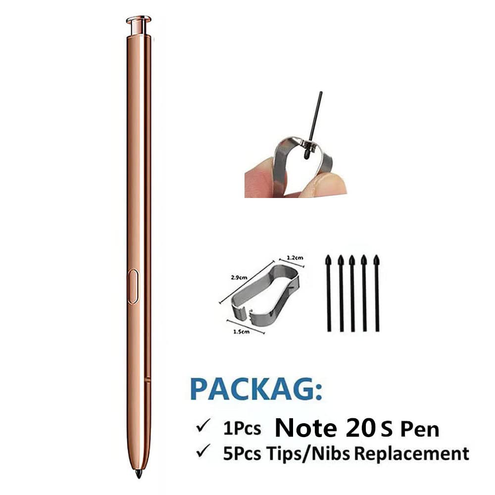 Replacement (WithBluetooth) for Samsung Galaxy Note 20 Note 20 Ultra 5G All Versions Stylus Touch S Pen +Tips/Nibs (Bronze)