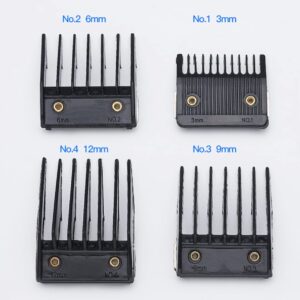 KALLORY Hair Clippers 4PCS Hair Clipper hair clipper guide combs hair cutting guides cutting guide combs Guards Hair Cutting Clippers Black