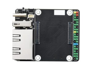 mini dual gigabit ethernet base board for raspberry pi compute module 4 cm4, onboard eth/micro sd/usb interfaces, suitable for evaluating the raspberry pi cm4 or being integrated into end products