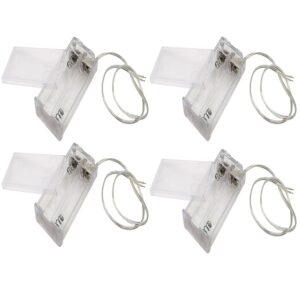 aimpgstl 2 aa battery holder with switch, 4pcs 4.5v battery holder with switch, 2x 1.5v aa battery holder and switch