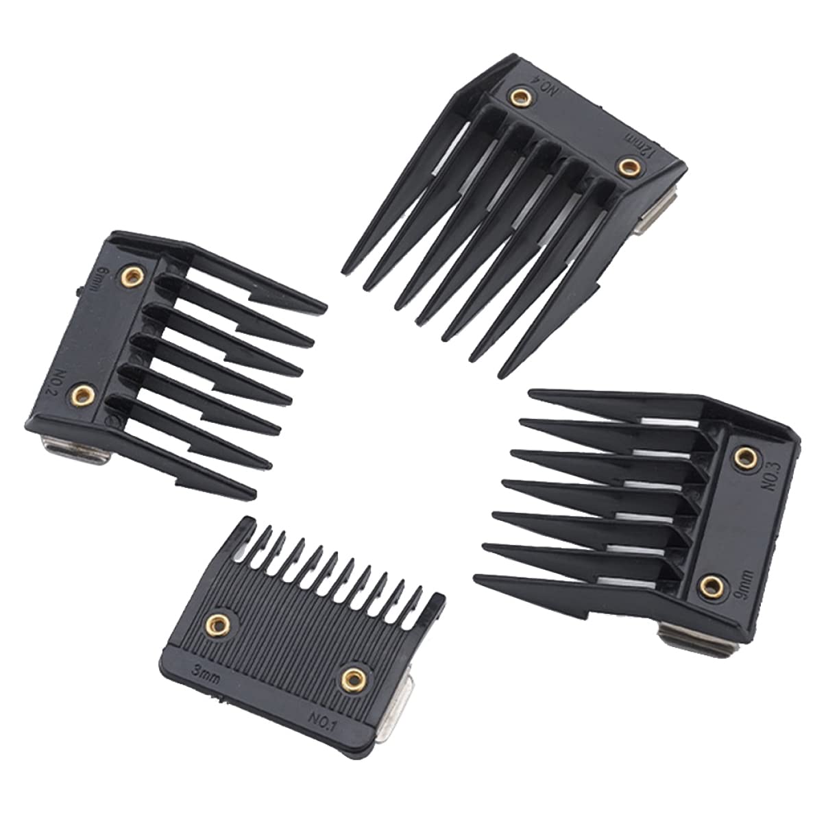 KALLORY Hair Clippers 4PCS Hair Clipper hair clipper guide combs hair cutting guides cutting guide combs Guards Hair Cutting Clippers Black