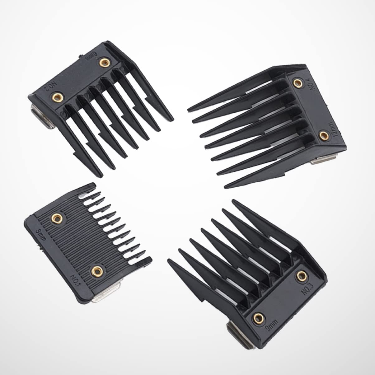 KALLORY Hair Clippers 4PCS Hair Clipper hair clipper guide combs hair cutting guides cutting guide combs Guards Hair Cutting Clippers Black