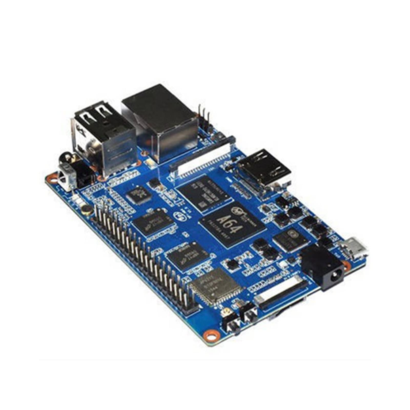 Banana Pi BPI-M64 Allwinner A64 Single Board Computer 2GB LPDDR3 64-bit Quad-core Mini ARM Board with Gigabit Ethernet Port Onboard WiFi (AP6212) & Bluetooth Support Android and Linux