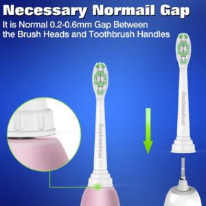 Jiuzhoudeal Toothbrush Replacement Heads for Philips Sonicare DiamondClean ProtectiveClean 4100 5100 6100 C2 G2 Electric Toothbrush Brush Heads White, 10 Pack