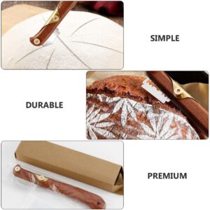 Bread Lame Scoring Tool, Bread Scorer Blade with Crafted Wooden Handle & 4 Blades, Premium Hand Crafted Bread Lame for Dough Scoring Knife,