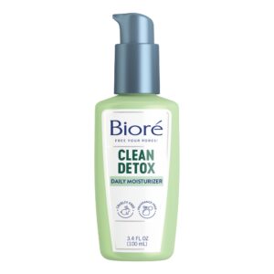 bioré sensitive skin face moisturizer, hydrating moisturizer, fragrance free moisturizer, clean detox daily face moisturizer 3.4 oz