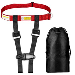 child airplane safety travel harness, upgraded with metal buckle, the safety restraint system will protect your child from the unsuspected. - airplane kid travel accessories for aviation travel use