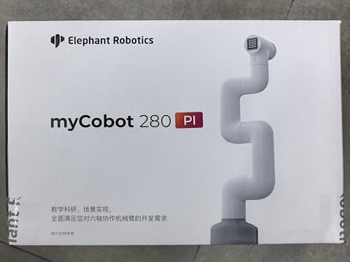 ELEPHANT ROBOTICS Robotic Arm myCobot 280 Raspberry Pi 4B - Open Source 6DOF Collaborative Robots - Desktop Education Robot Arm - Python Programming & ROS Supporting