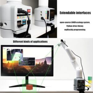 ELEPHANT ROBOTICS Robotic Arm myCobot 280 Raspberry Pi 4B - Open Source 6DOF Collaborative Robots - Desktop Education Robot Arm - Python Programming & ROS Supporting