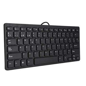 ciciglow mini wired keyboard, 78 keys keypad, portable ultra thin mechanical gaming keyboard, mini usb wired office keyboard for computer laptop