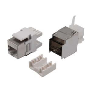 navepoint 180 degree cat6 keystone jack, rj45 female, 25 pack, ftp shielded