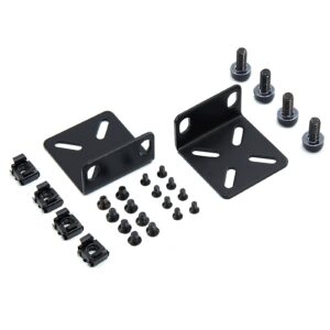 phyinlan rack mount kit universal 1u rack ears with adjustable holes distance, compatible for most cisco, netgear,dell, d-link, linksys, trendnet and buffalo tech switches