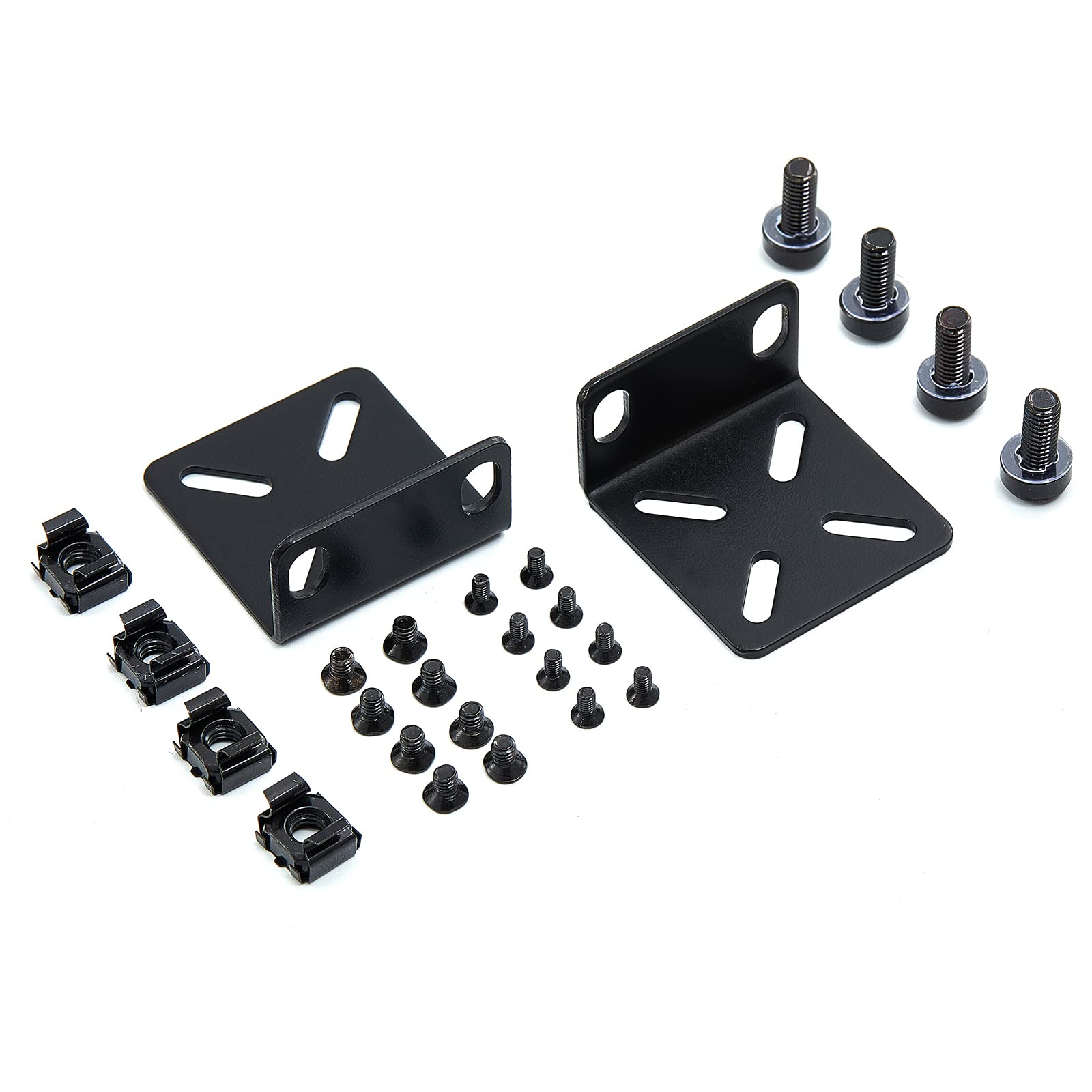 PhyinLan Rack Mount Kit Universal 1U Rack Ears with Adjustable Holes Distance, Compatible for Most Cisco, NETGEAR,Dell, D-Link, Linksys, TRENDnet and Buffalo Tech Switches