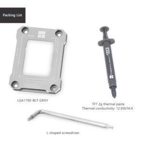 Thermalright Intel 12th/13th Generation LGA1700 Anti-Bending Buckle, Curved Pressure Plate, CPU Fixing Buckle, Fully Fitted and Fixed Without Trace Installation (Gray)