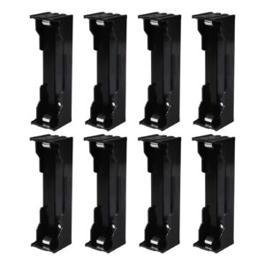 coliao 8pcs 18650 battery case holder 1 slots x 3.7v diy 18650 battery storage box, in parallel black plastic batteries clip box with pin for diy parallel or series circuit pcb projects