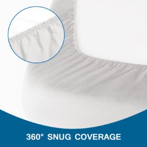 Cot Sheet 31" x 75" and Cot Mattress Pad Waterproof 30" X 75" White