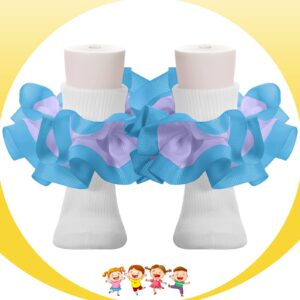 10 Pairs Ruffle Socks 1-3 Year Old Baby Girls Double Lace Frilly Princess Dress Socks Little Girl Big Ruffle Socks for Newborn Infant Toddler Little Girls