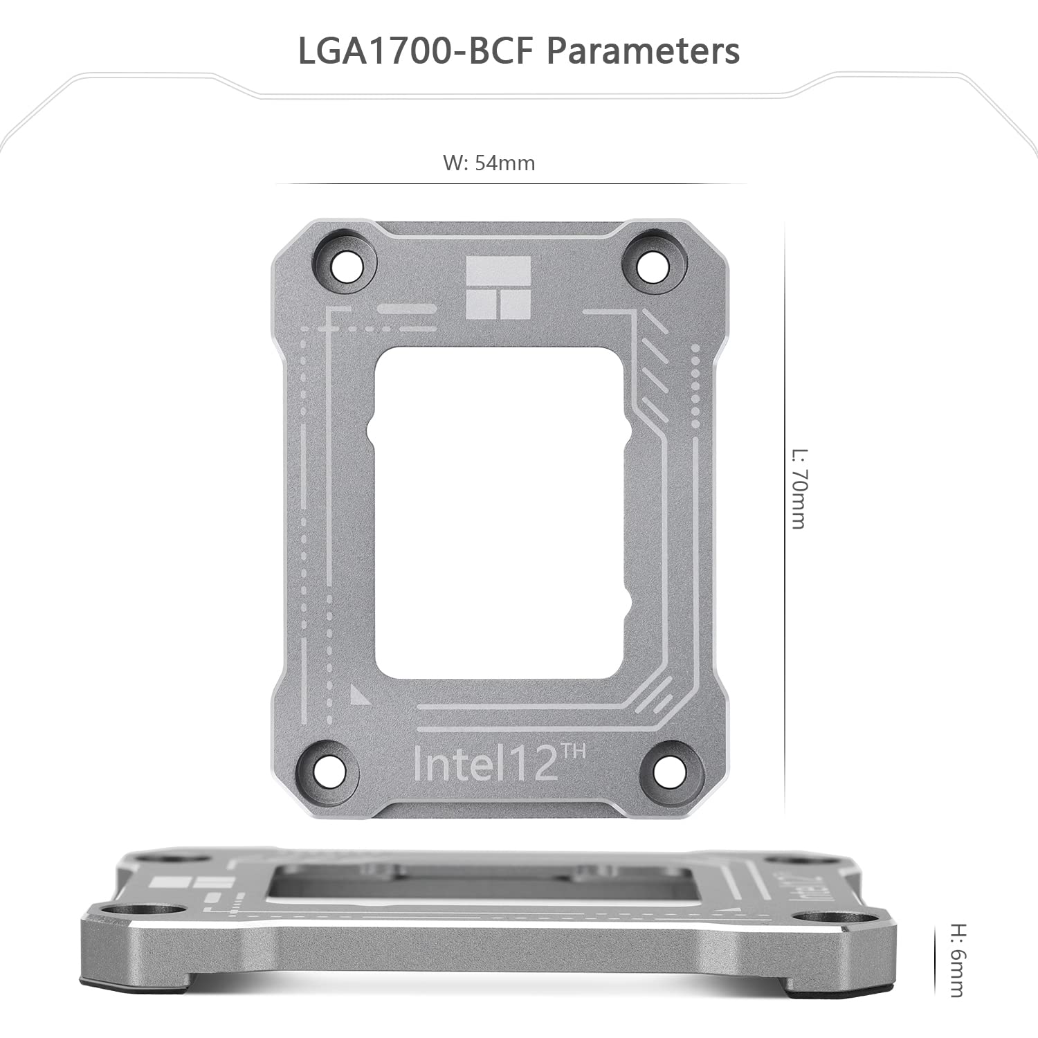 Thermalright Intel 12th/13th Generation LGA1700 Anti-Bending Buckle, Curved Pressure Plate, CPU Fixing Buckle, Fully Fitted and Fixed Without Trace Installation (Gray)