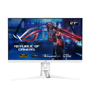 asus rog strix xg27aq-w 27” 1440p hdr gaming monitor - white, qhd (2560 x 1440) (renewed)