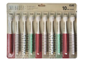 lenith [pack of 10] new clio designer toothbrush my brush set