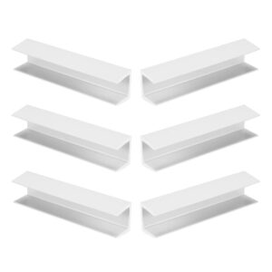 Kisangel 12 Pcs Safety Door Reinforcement Slot Pet Playpen Gate for Stairs Fence Accessories Fence Repair Groove Downstair Parts Dog Gate Reinforcement Baby PVC Support Feet The Fence White