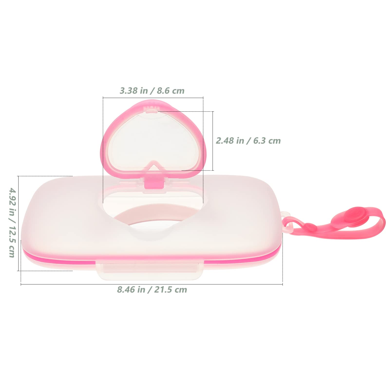 Healeved Diaper Wipe Holders Wipes Dispenser Outdoor Travel Stroller Box Travel Wipes Case Wipe Holder Refillable Container Pink