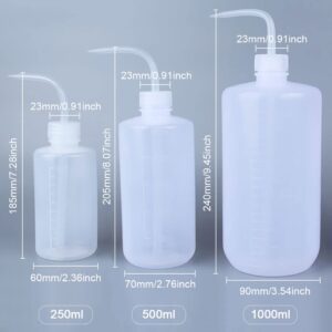 2pcs Wash Bottles, 1000ml/32oz Safety Wash Bottle Plastic Squeeze Bottle for Medical Lab, Tattoo Supplies, Irrigation Squeeze Sprinkling Can Wash Plant Bottle,JRLGD