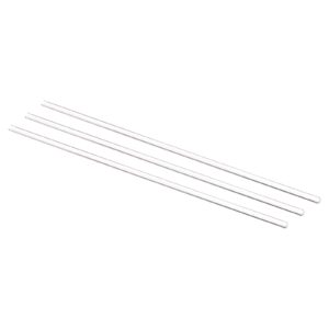 meccanixity 3.3 borosilicate glass stick 9.84" length 5mm dia stir rod mixing tools with both ends round for lab kitchen science 3pcs