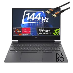 hp newest victus 15.6" fhd ips gaming laptop - amd ryzen 7 5800h - geforce rtx 3050 ti - 144hz 1080p - windows 11 wifi 6e w/hdmi (32gb ram | 1tb pcie ssd)