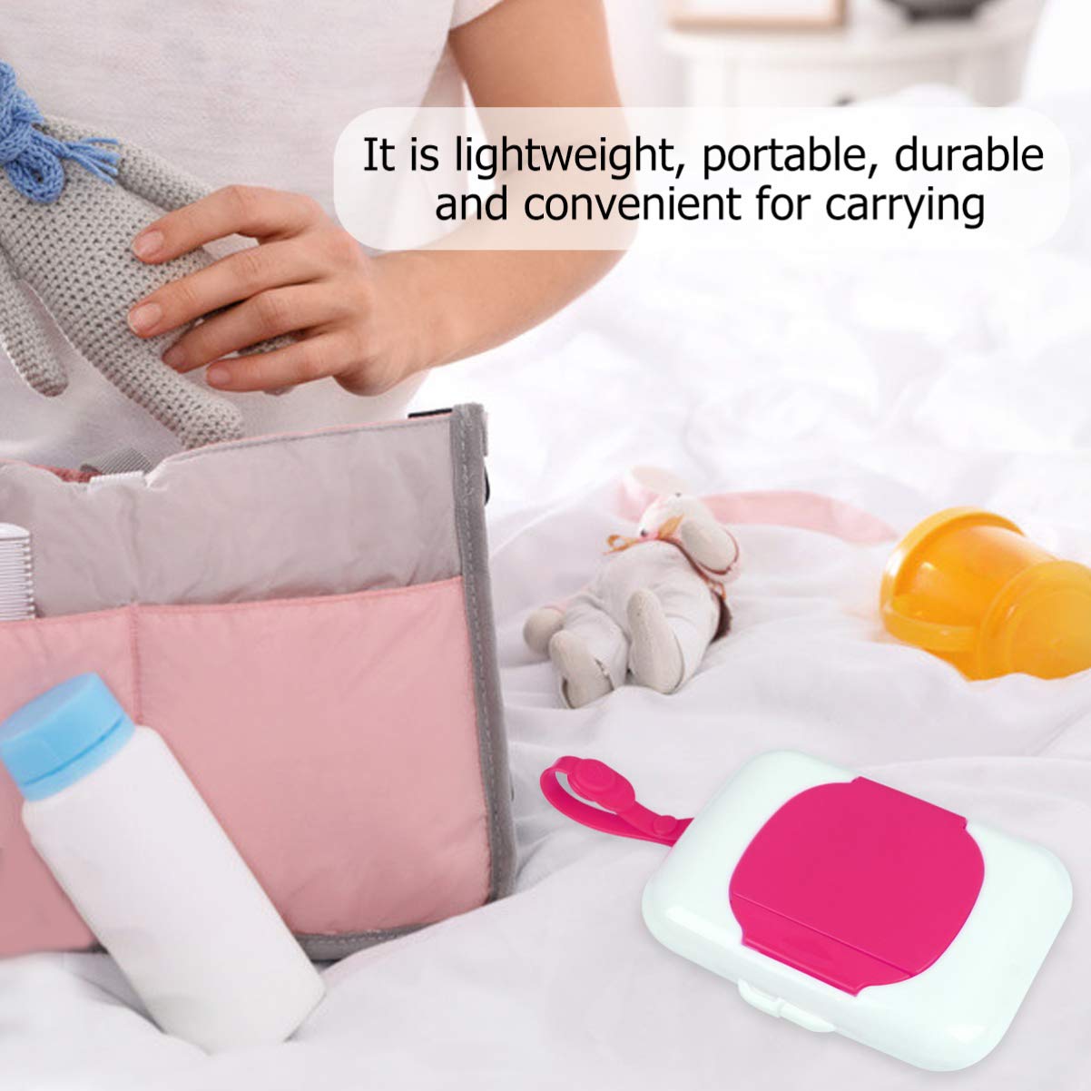 ARTIBETTER Baby Wipes Dispenser Travel Wipes Case Baby Wipes Holder Reusable Wipe Pouch Portable Tissue Case