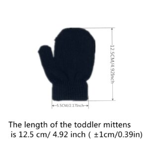 ENLAYER 16 Pairs Toddler Gloves Toddler Magic Stretch Mittens, Kids Winter Gloves Warm Kids Knit Gloves for Little Girls Boys