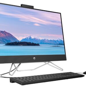 HP Newest All-in-One Desktop, 27" FHD Display, 12th Gen Intel Core i7-1255U, 16GB RAM, 1TB SSD, Webcam, HDMI, RJ-45, Wired Keyboard&Mouse, WiFi 6, Windows 11 Home, Black