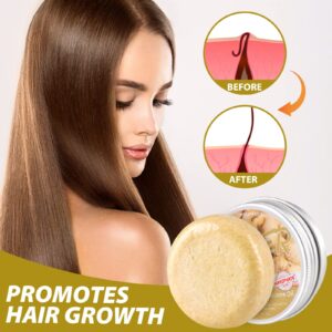 2 Pcs Ginger Hair Growth Shampoo Bars - Natural Organic Formula for Promoting Hair Regrowth