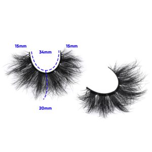 Mink Lashes Fluffy 8D Volume Dramatic False Eyelashes Soft 20 mm 10 Pairs Pack Wispy FANXITON Faux Mink Eye Lashes