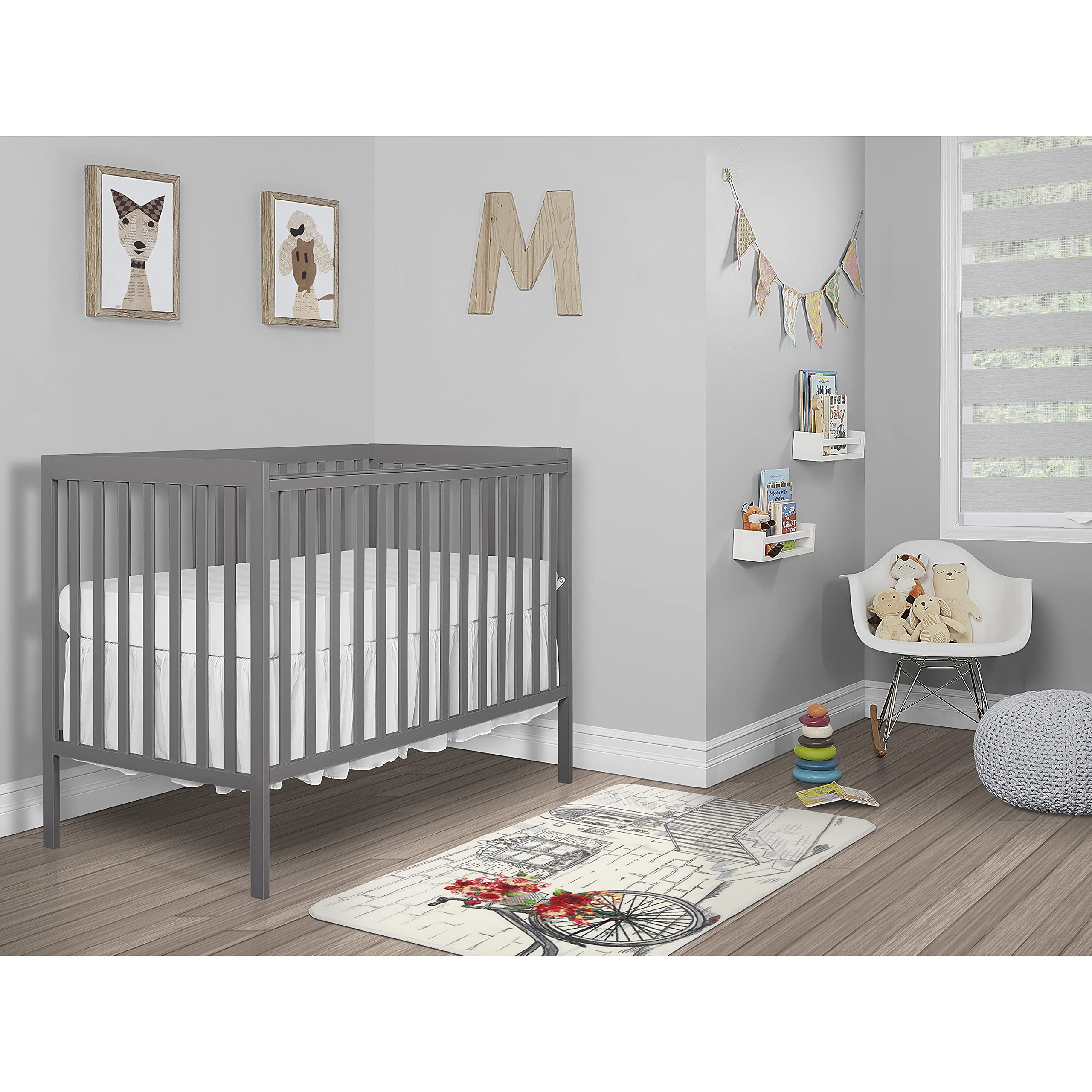 Dream On Me Nursery Essentials Bundle of Dream On Me Synergy 5 in 1 Convertible Crib, Dream On Me Arlo Changing-Table, with a Dream On Me Honeycomb Orthopedic Firm Fiber Standard Crib Mattress