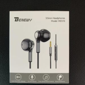 Headphones Wired, In-Ear Wired Earphones Earbuds, Half in Ear Headphones 3.5mm Jack, Wired Headphones with Microphone and Volume Control for iPhone, Samsung, Android, iPad,MP3,Most 3.5mm Audio Devices