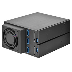 SilverStone FS303-12G Two 5.25" Bay to Three 3.5" SAS-12G / SATA 6Gbit/s trayless hot-swap cage, SST-FS303B-12G